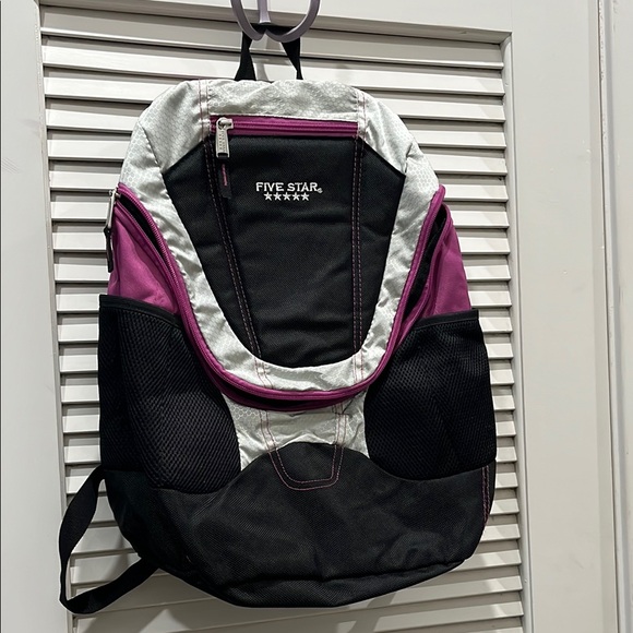 Five Star | Bags | Five Star Black Purple And Silver Open Top Wide ...